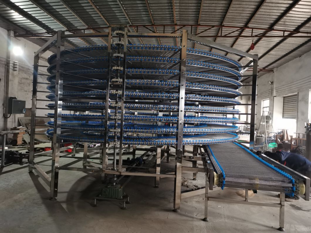Food Cooler Conveyor Spiral Chiller and Freezer Spiral Proofer Tower Sale