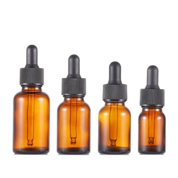 Quality 10ml 15ml 20ml 30ml Glass Amber Essential Oil Dropper Bottles For Serum Bottle for sale