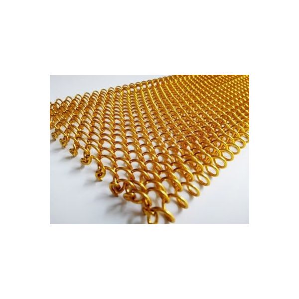 Quality Anodized Oxidation Woven Metal Wire Mesh Drapery With Rails / Other Accessories for sale