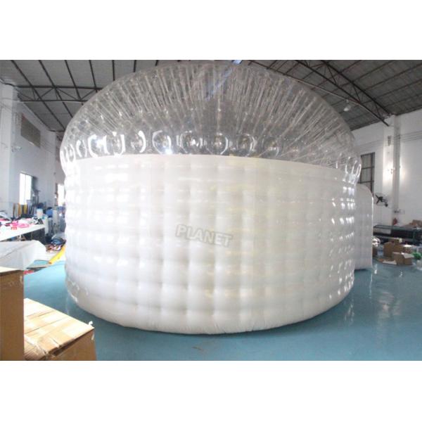 Quality Half Transparent PVC 6m Inflatable Christmas Igloo Tent for sale