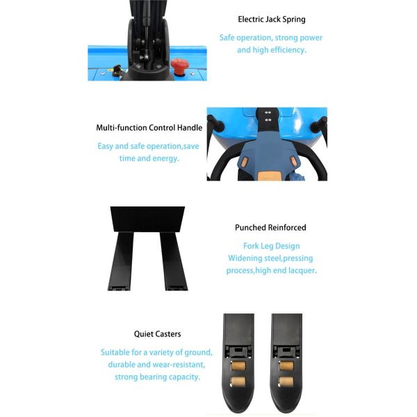 Aida 3000kg 3ton Capacity Stand-on Type Platform Electric Battery Rider Pallet Truck Loader with Brushless AC Motor