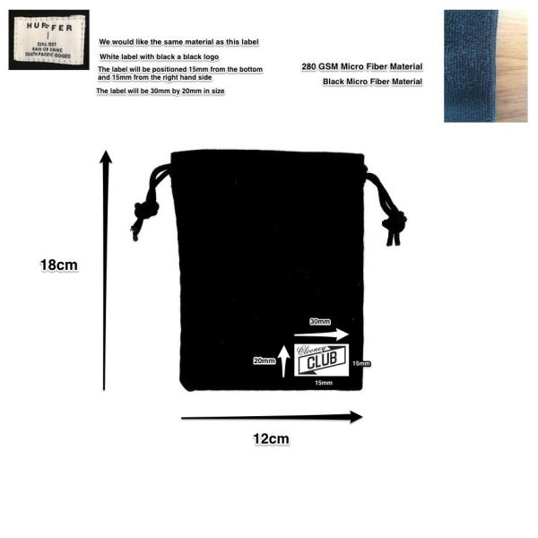 Quality 280gsm 12cm Drawstring Pouch Bags Microfiber For Mobile Phone Sunglasses TUV for sale