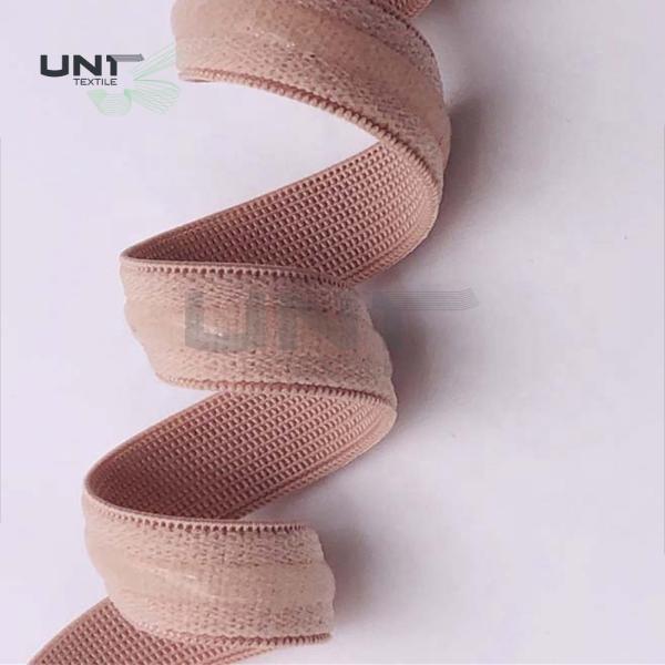 Quality Customized Nude Garments Accessories Polyester Silicone Drip Elastic Tape for sale