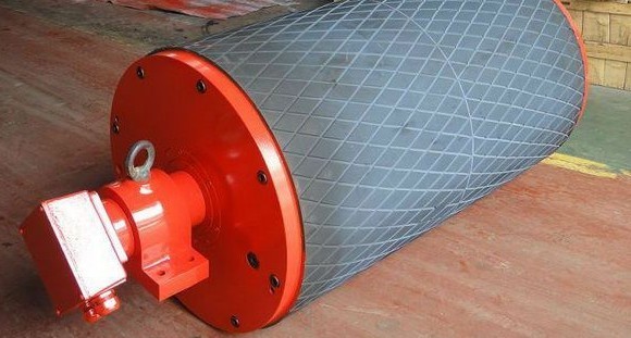 Quality Rubber Vulcanized Lagging Motorized Conveyor Pulley for sale