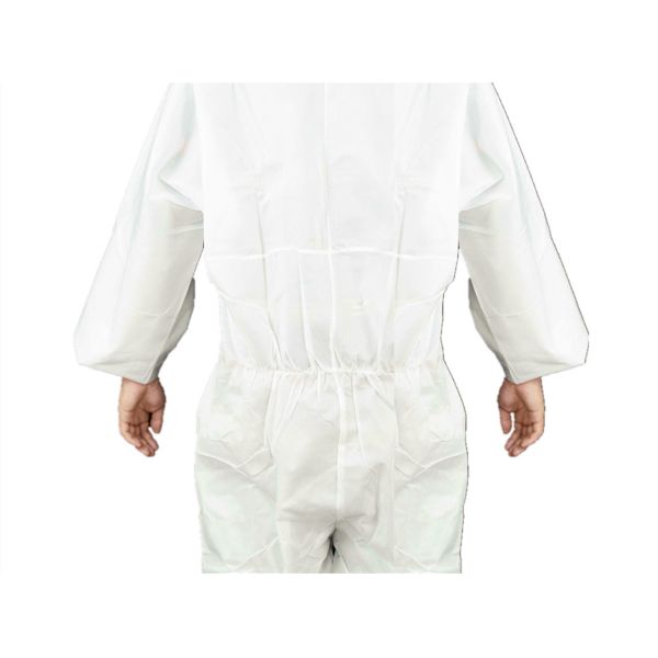 Quality High Breathability Type5/6 Anti Static SMS Coverall With 2 Pcs Hood Elasticated for sale
