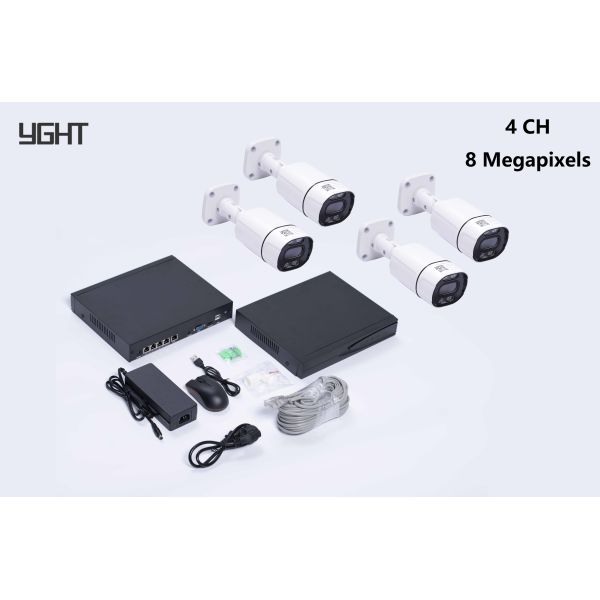 Quality 8MP 4CH Supraveghere POE Camera Kit Security System 4K UHD AI Powered for sale