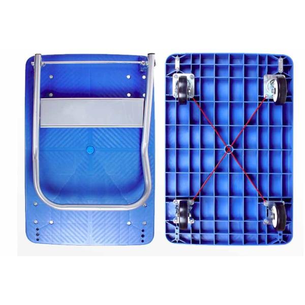 Quality Silent Durable Plastic Platform Trucks , Hand Truck Trolley 150kg for sale