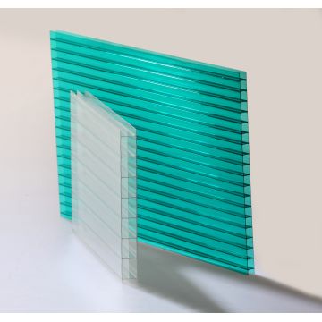 Quality Colored Hollow Cellular Polycarbonate Panels For Greenhouse Roofing for sale