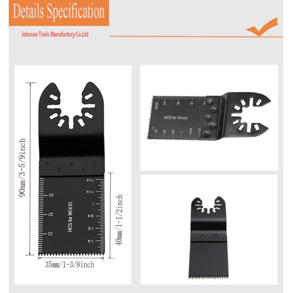 Quality 35x40mm HCS Quick Release Oscillating Multi Tool Oscillator Saw Blades Cutting for sale