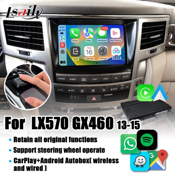 Quality Lexus CarPlay Interface for LX570 2013-2015 GX460 with Wireless Android Auto,Google Map for sale
