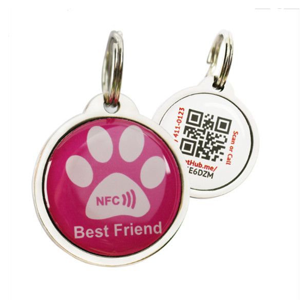 Quality QR Code RFID Dog Tag NFC For Pet Anti Lost 213 Epoxy Waterproof for sale