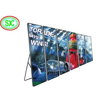 Quality P2.5 Full Color Video Display Indoor Stand Poster LED Screen Mirror Portable for sale