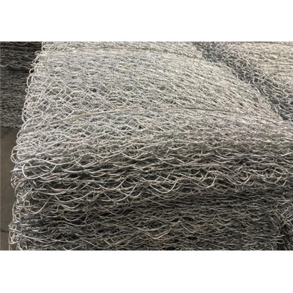 Quality 8x10cm Galvanized Gabion Box 4mm Galvanized Hexagonal Wire Mesh Easy Assembled for sale