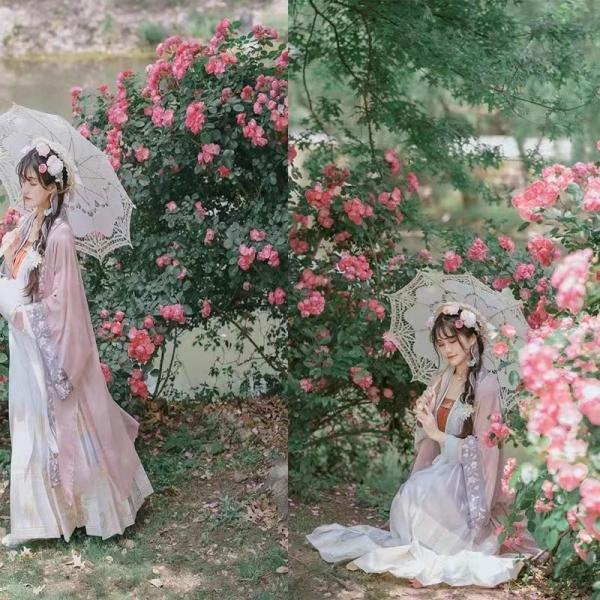 Quality Wedding Decoration Battenburg Lace Umbrella with Customized Logo and Fiberglass for sale