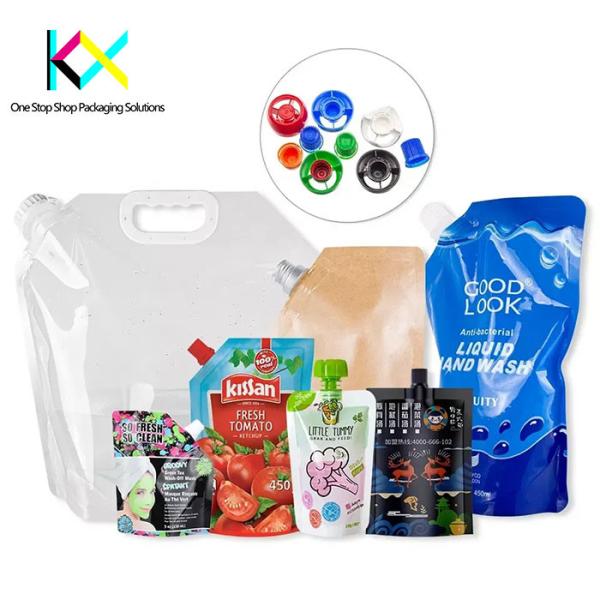 Quality Corner Spout Center Spout Packaging Pouch Rotogravure Printing ISO9001 Certified for sale