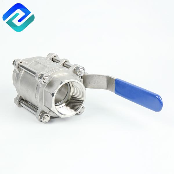 Quality WCB 3PC Ball Valve 3 Stainless Steel A216 Manual Investment Casting for sale
