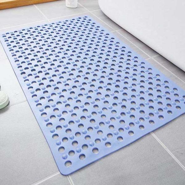 Quality Pebble Design Massage Blue Silicone Shower Mat Anti Bacterial for sale