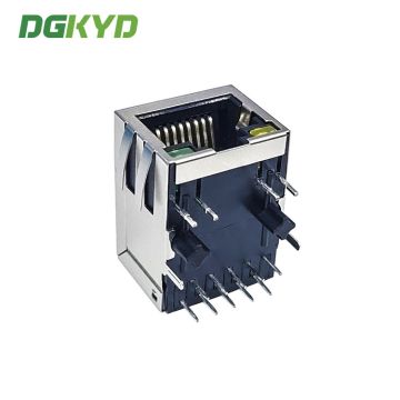Quality Metal shield right angle 1000 base RJ45 modular jack with magnetic transformer for sale