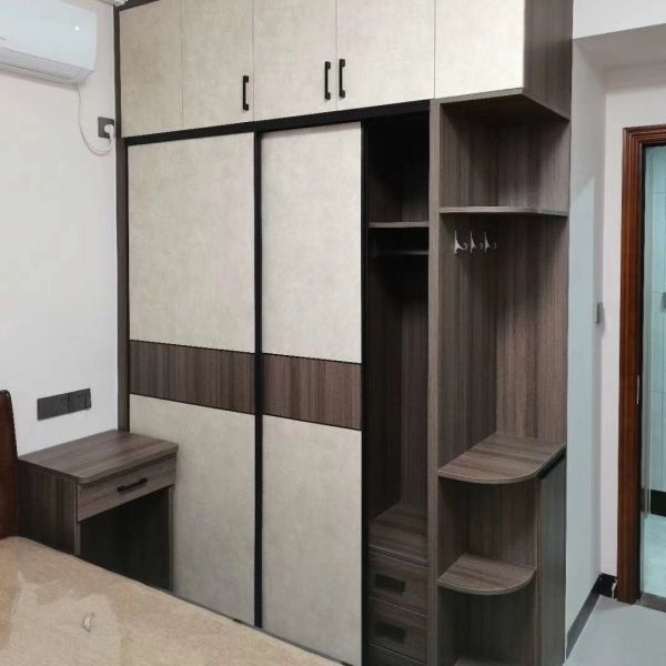 Quality MDF Wooden Sliding Door Wardrobe Closet Cabinet Adjustable OEM for sale