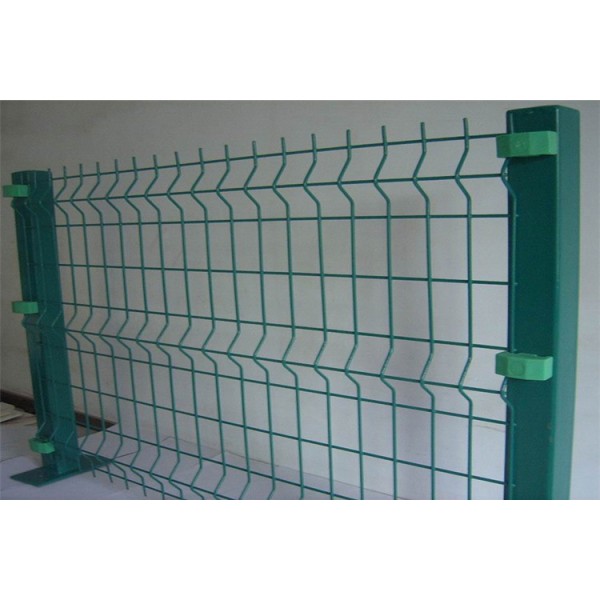 Quality 50x100mm Green PVC Coated Wire Fencing 3D Curved For Garden for sale