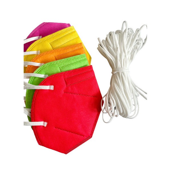Quality 3.5MM 5MM White Earloop Elastic Cord Rope For Colour Masks for sale
