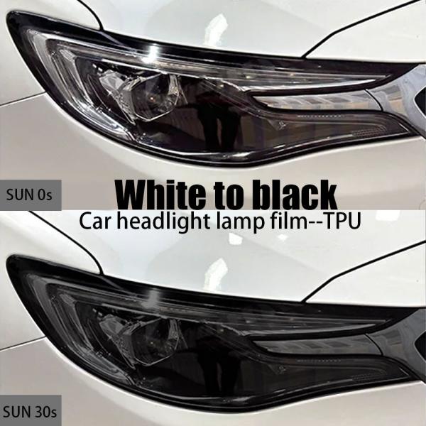 Quality Hydrophobic TPU Car Lamp Film Self Healing Scratch Resistant White To Black 0.3*15m for sale