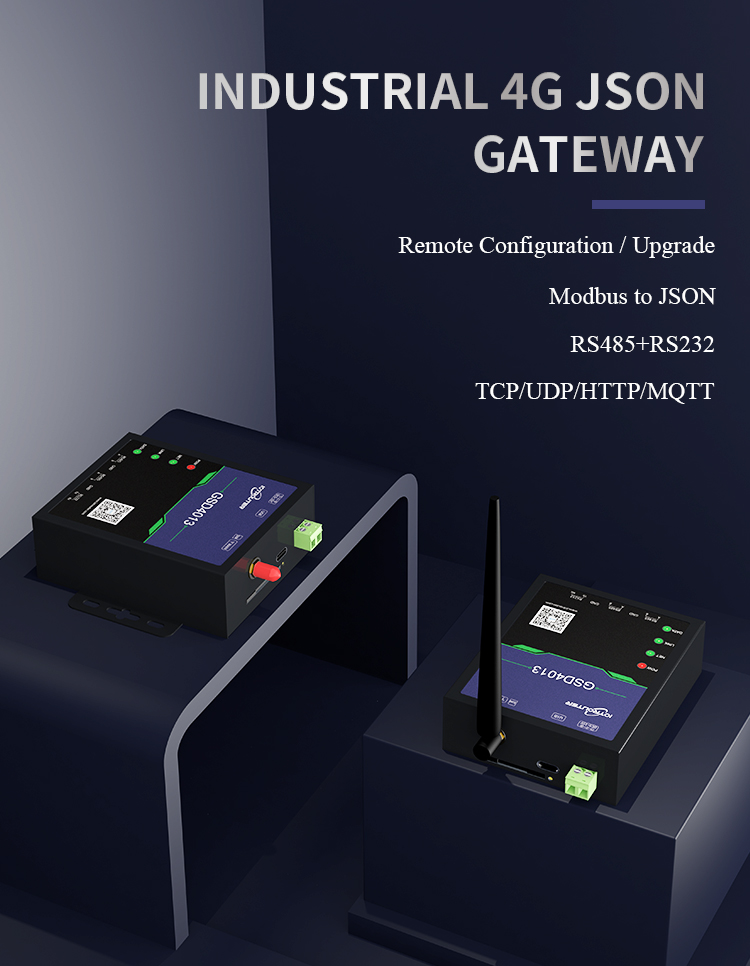 RS485 RS232 LTE Smart Gateway 4G DTU Support Modbus To JSON Data Conversion For from China Factory