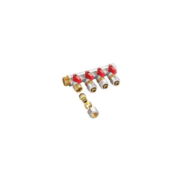 Quality forged Brass Water Manifold 4 Way Brass Hose Splitter ISO 228 for sale