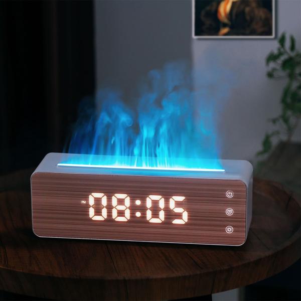 Quality UVC Ultraviolet Sterilization Flame Humidifier With Clock Touch-Sensitive for sale