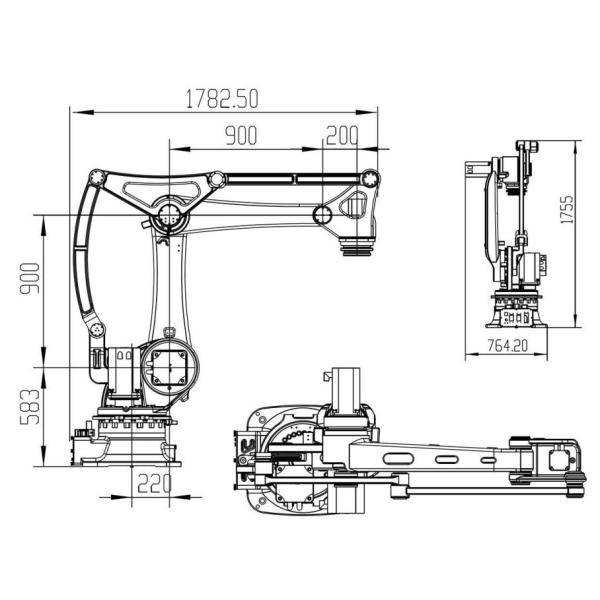 Quality GBS50-K2220 50kg Palletizing Robot Stacking and 4-Axis Vertical Multi-Joint for sale