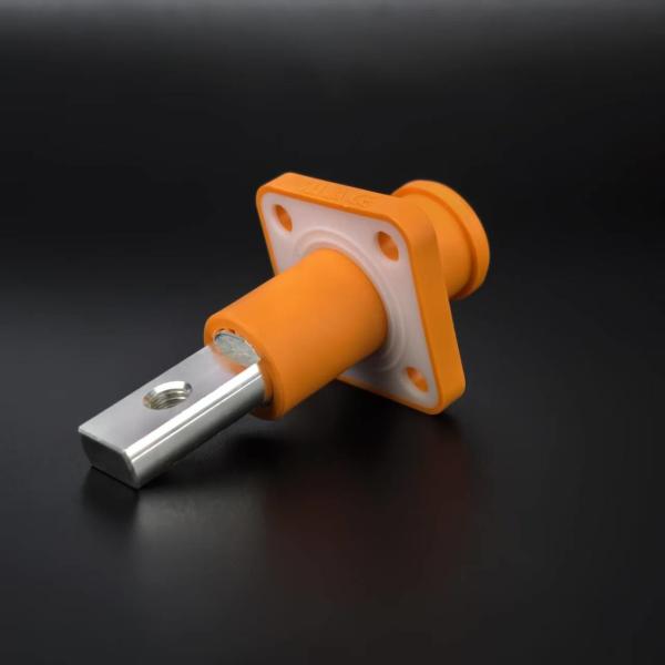 Quality 120A Water Proof Socket Threaded Copper Bar Orange UL/TUV Energy Storage Power Connector for sale