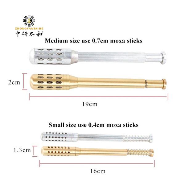 Quality Pure Copper Removable Warm Moxa Roller Stick Moxibustion Tool for sale