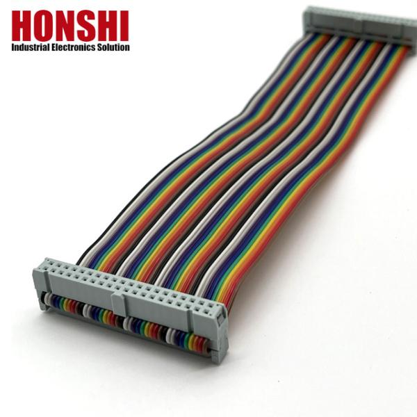 Quality 2.54mm IDC To IDC Electrical Flat Cable 40 Pin Multicolor Ribbon Cable For Automobile for sale
