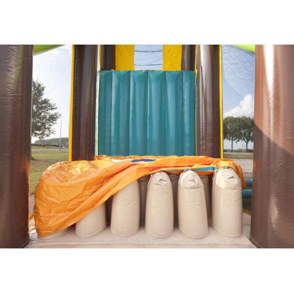 Quality Mega Run Kids Inflatable Obstacle Course Games With Climbing Wall for sale