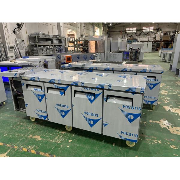Quality Commercial Counter Chiller Stainless Steel Refrigerator Kitchen Workbench for sale
