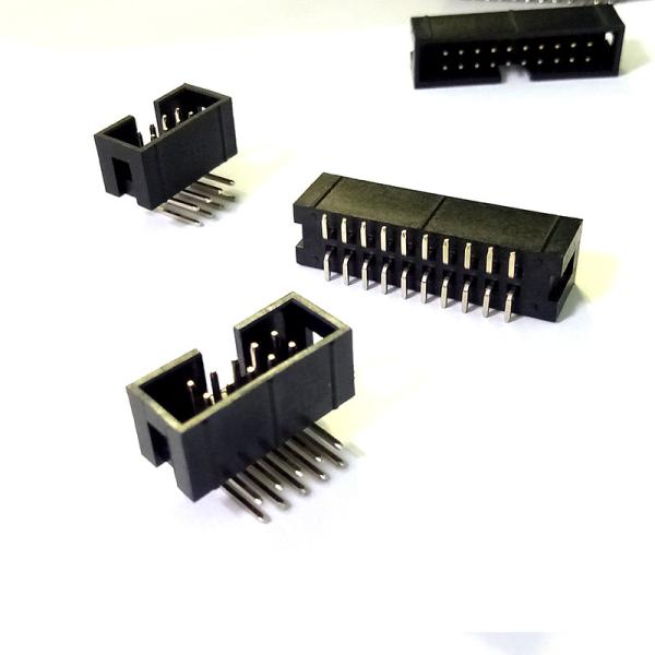 Quality Right Angle 2.54mm 6 Pin Box Header Connector Dual Row Pin Header for sale