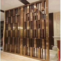 Quality Rose Gold Metal Room Divider Retro Room Divider Screen Stainless Steel for sale