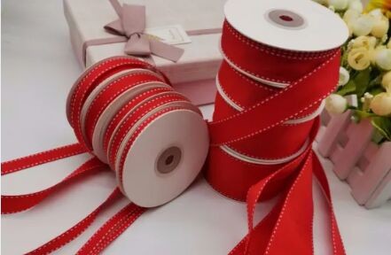 Quality Custom Stitched Grosgrain Ribbon Multi Color Choice For DIY And Decoration for sale