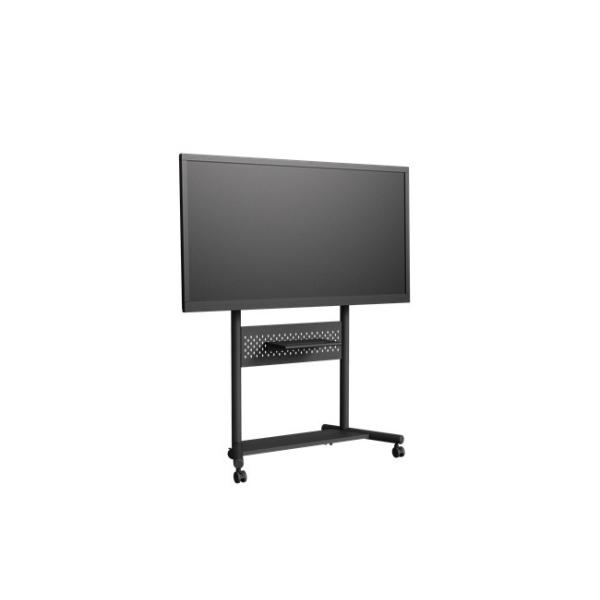 Quality 600x800mm Tall Floor Tv Stand TV Mobile Cart With Integrated Shelf For 65 - 86 for sale