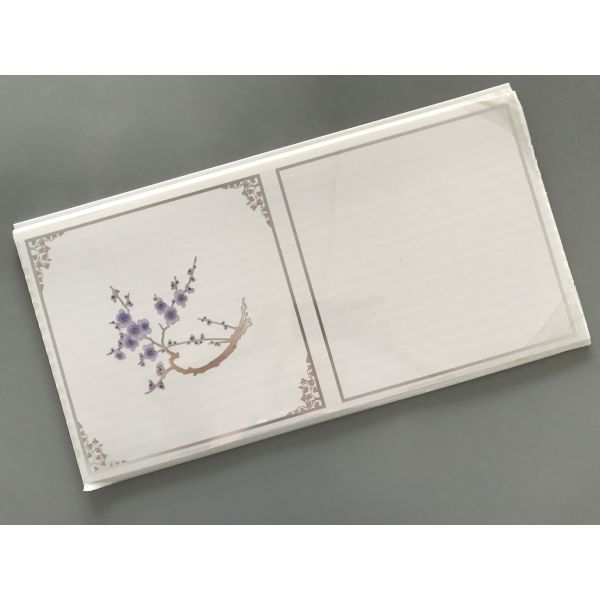 Quality Fireproof Ceiling PVC Panels 25cm Width With Tree Hot Stamping for sale