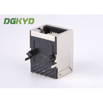 Quality Front Pin Integrated Magnetics RJ45 Modular Jack With Copper Alloy Shell for sale