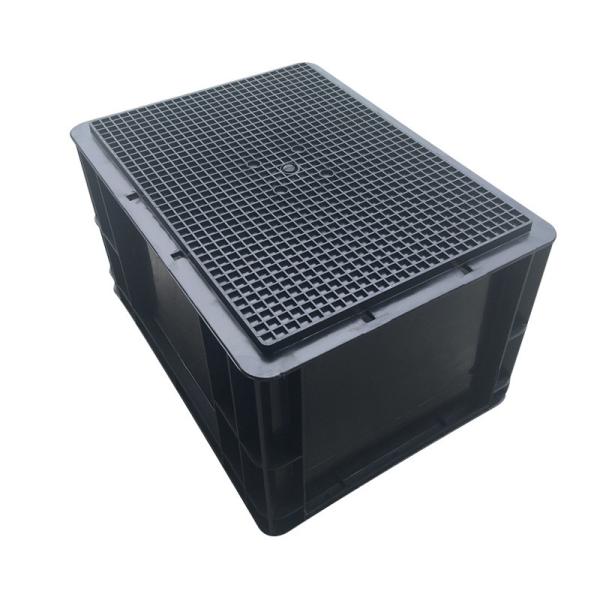 Quality Black ESD Circulation Box Antistatic Storage Crate Bin Box for sale