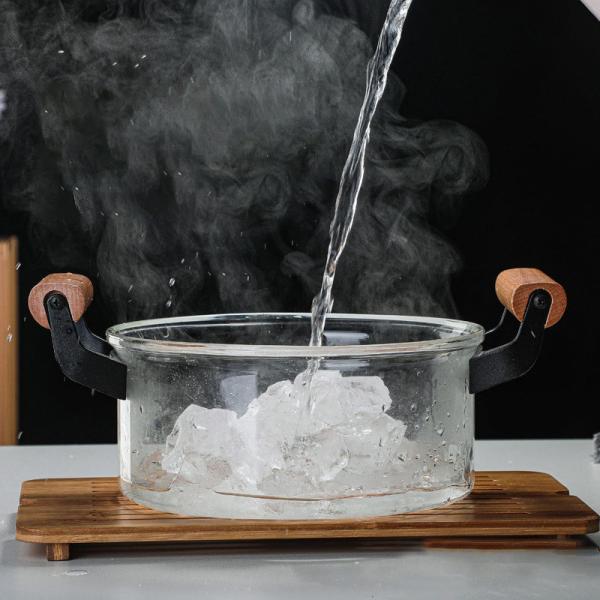 Quality Customized Logo Simple 5L Borosilicate Glass Soup Pot for sale