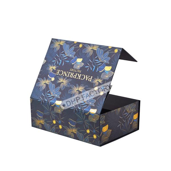 Quality Large Foldable Gift Boxes Custom Design No Magnets With Handle for sale