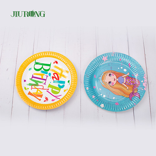 Quality Customised Disposable Biodegradable Paper Plates Eco Friendly 10inch 33cm dia for sale