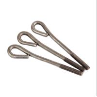 Quality DIN529 Steel Structure 9- Shaped Embedded Foudation Anchor Bolts / Eyelet Anchor Bolts for sale