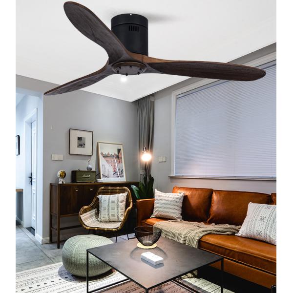 Quality Triple Hanging Ceiling Fan With Light 52 3 Blade Ceiling Fan for sale