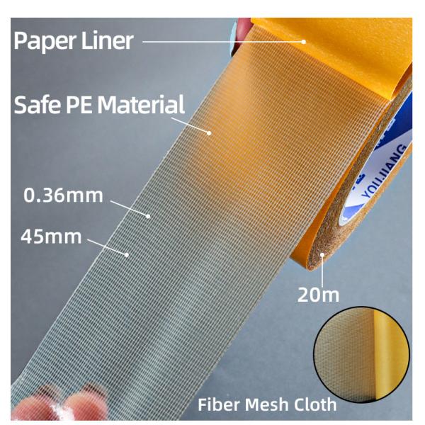 Quality Fixing Carpet Fabric Cloth Tape With Rubber Adhesive Heavy Duty Mesh Double Side for sale