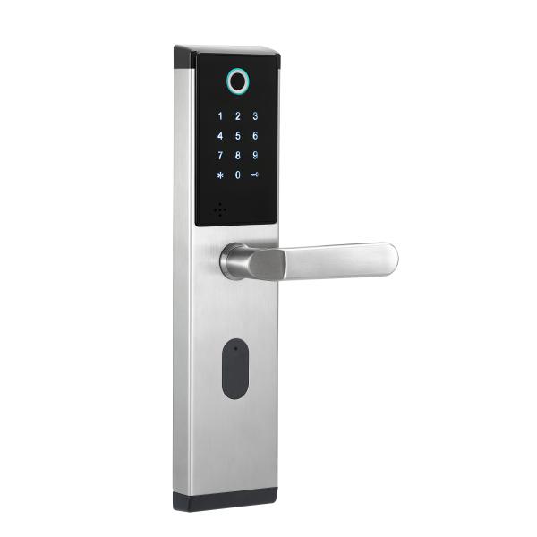Quality Office Stainless Steel 60mm Backset Fingerprint Door Lock for sale