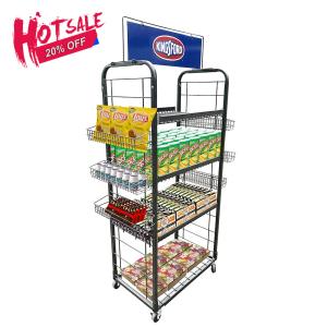 Quality Potato Chip Shelf Biscuit Display Chocolate Store Snack Stand for sale